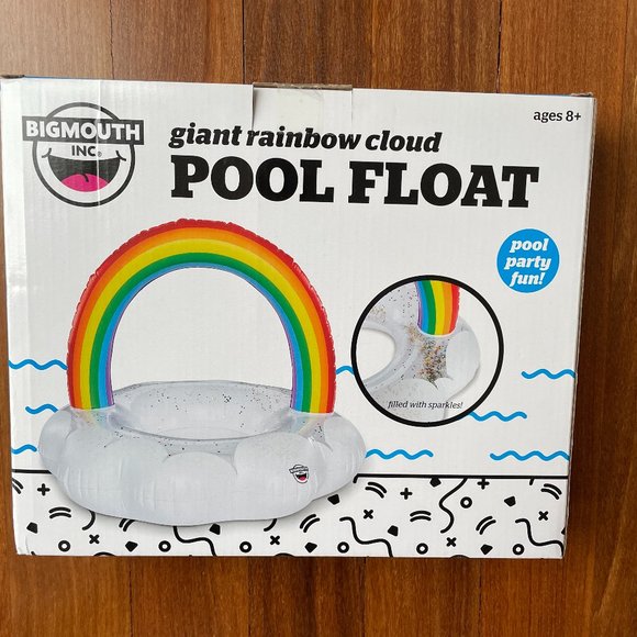 Big Mouth | Other | New Big Mouth Giant Rainbow Cloud Pool Float ...
